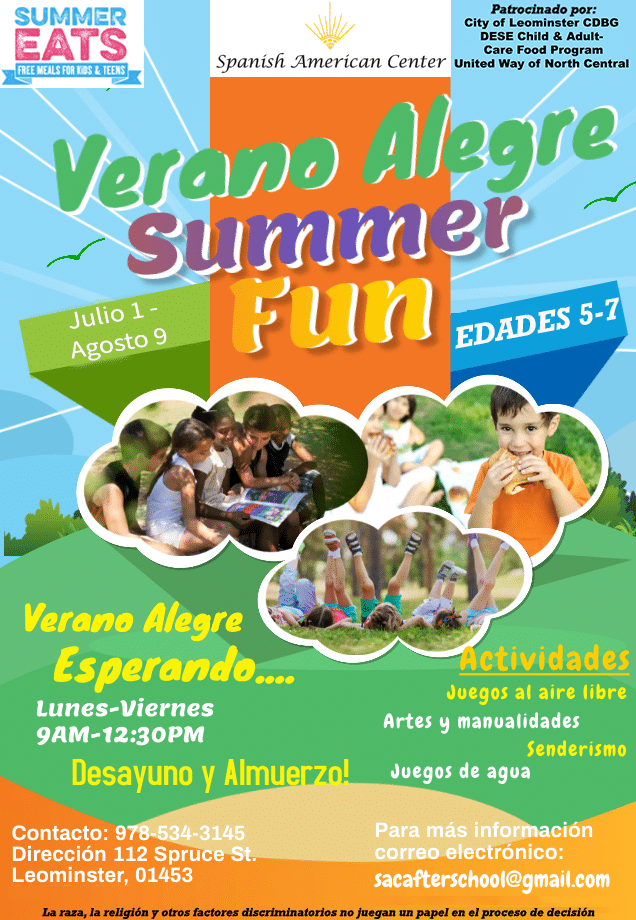 VERANO ALEGRE SUMMER FUN 2024 – FOR KIDS AGES 5-7 | Spanish American Center